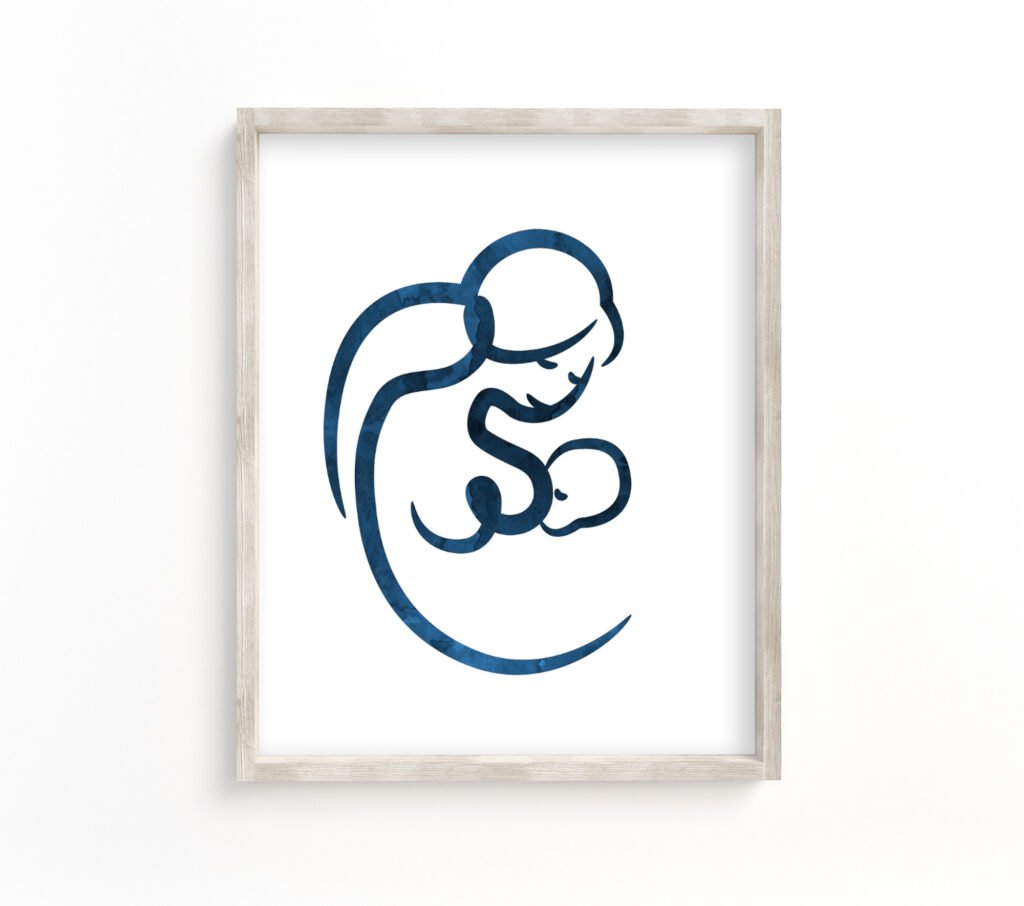 Breastfeeding Wall Art Print, Nursing Home Decor, Mother And Child Wall ...